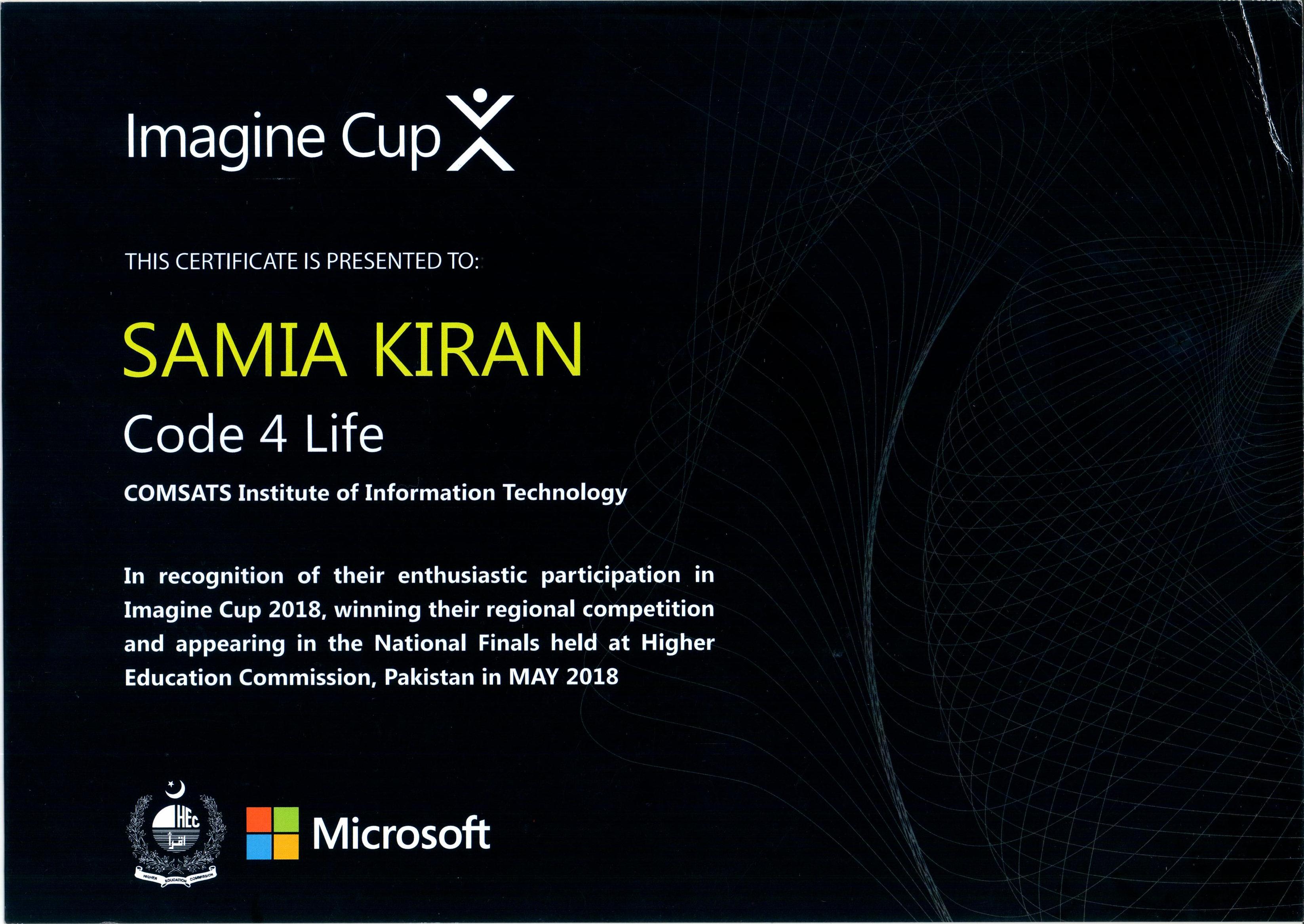 Honors & Awards - Samia Kiran